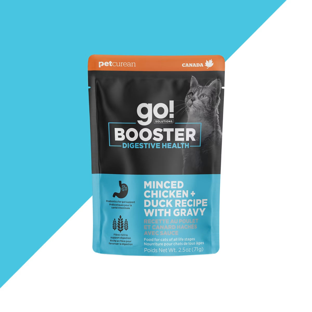 Petcurean - Go - Booster - Digestion - Poulet et Canard Haché avec Sau ...